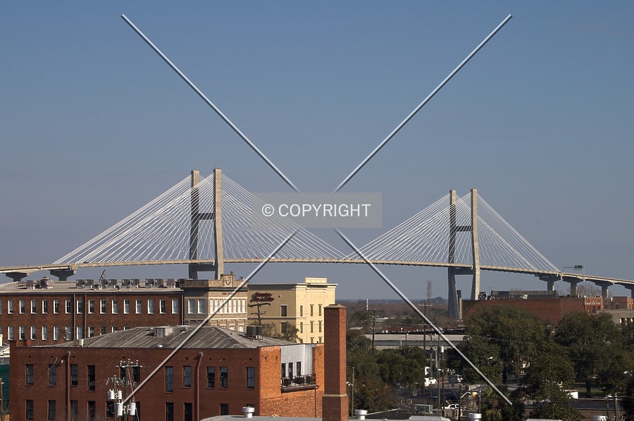 Talmadge Memorial Bridge Photo 510-343-330 - Stock Image - SKYDB
