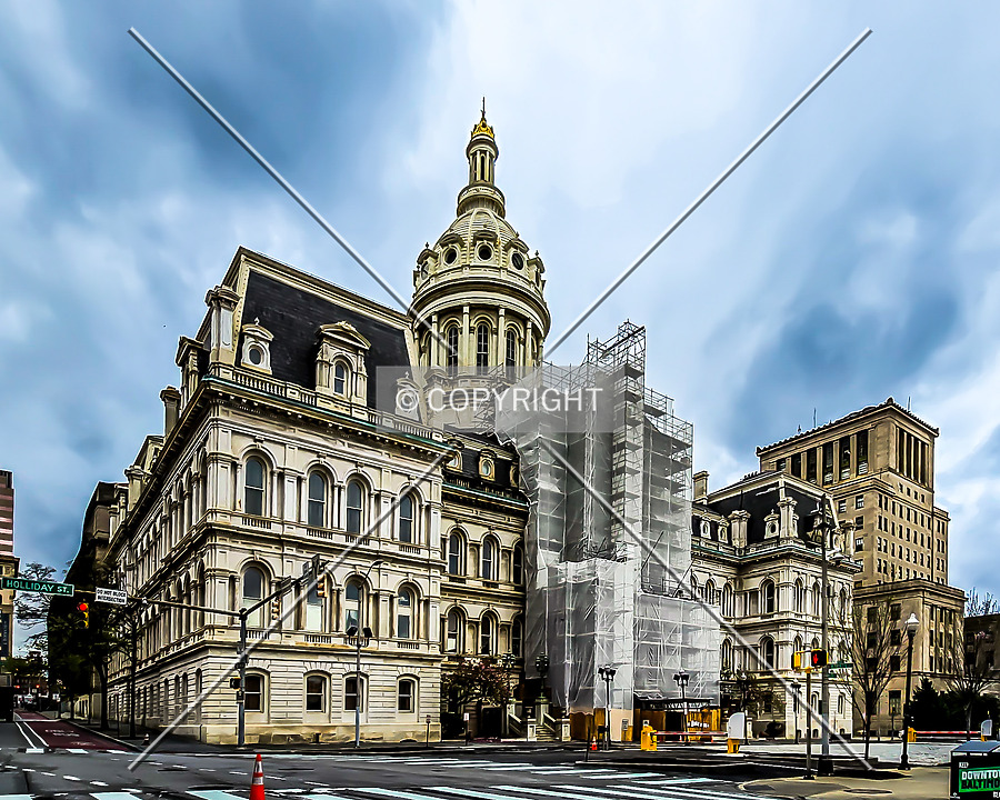 Baltimore City Hall Photo 856-697-486 - Stock Image - SKYDB